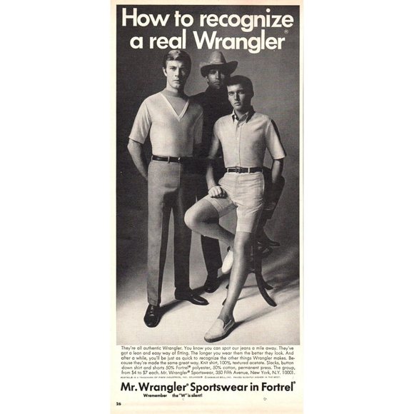 Wrangler | Art | 968 Wrangler Jeans Sportswear In Fortrel Vintage Print ...